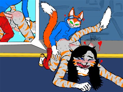 Rule 34 Anal Anal Sex Anthro Blinx The Time Sweeper Blush Bodily Fluids Domestic Cat Dominant