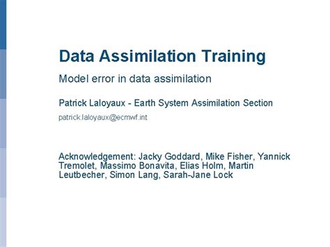 Data Assimilation Training Model Error In Data Assimilation