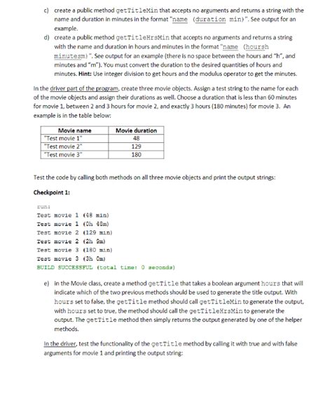 Solved Help Completing The Following Java Assignment Please