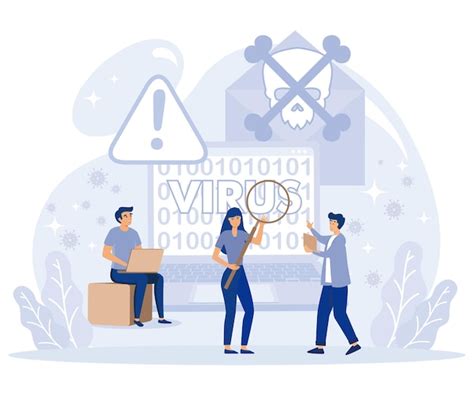 Premium Vector Computer Virus Concept Scam Alert Spam Malicious Application