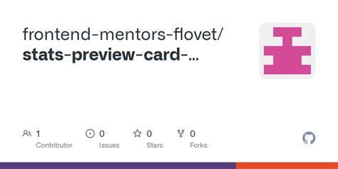 Github Frontend Mentors Flovet Stats Preview Card Component