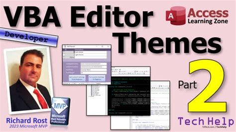 richard rost on linkedin how to work with multiple vba editor themes
