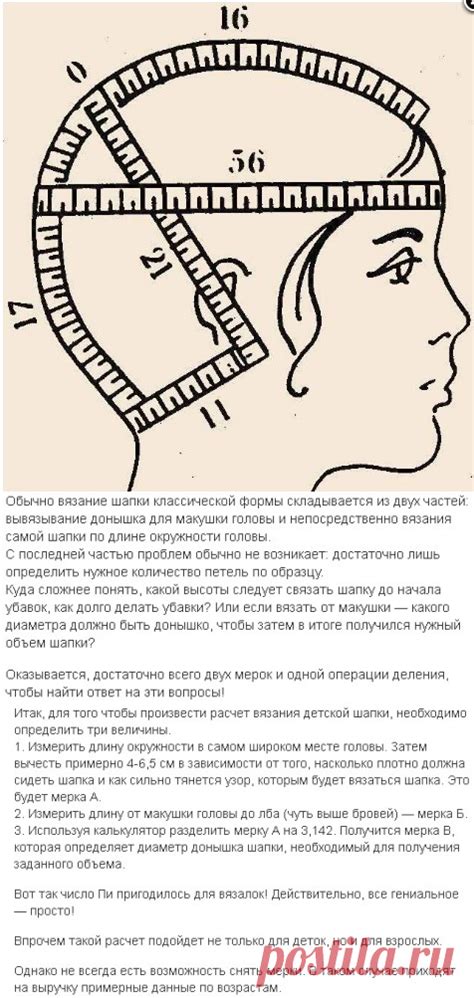 Как определить высоту шапки до убавки или диаметр донышка Дневник гр ШАПОЧКИ КРЮЧКОМ И