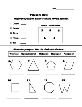 Polygons Quiz By Rorkchop TPT