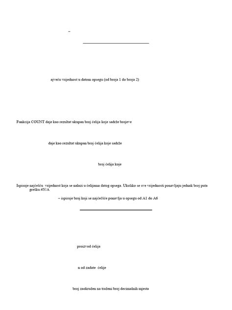 Osnovne Funkcije U Excel Pdf Osnovne Funkcije U Excel Pdf
