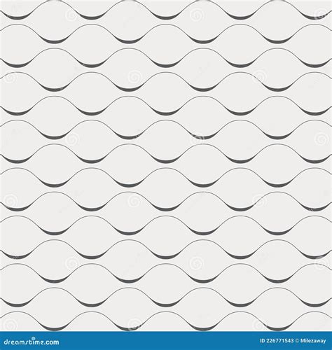 Linear Vector Pattern Repeating Wavy Line Or Curved Line On Horizon Pattern Is Clean For