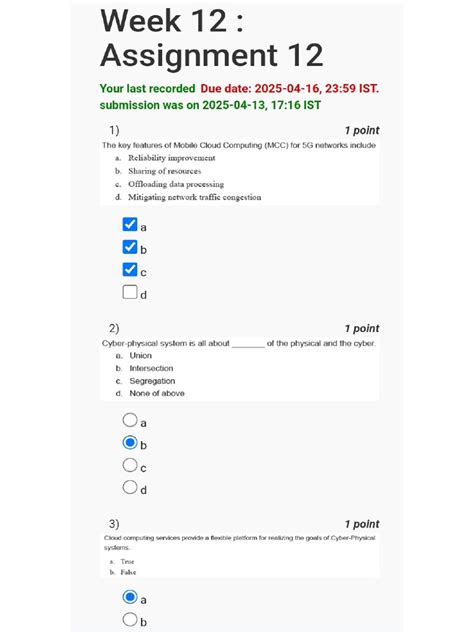 Nptel Cloud Computing Week 12 Assignment Pdf