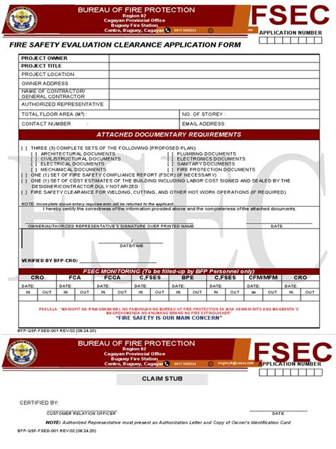Fsed 1f Application Form Fsec For Building Permit Rev02 Pdf