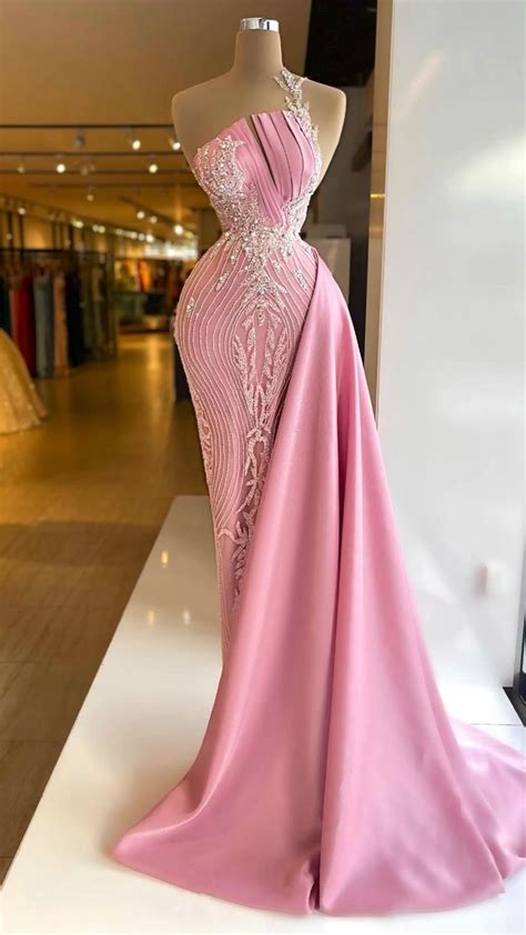 Haute Couture Pink Beaded This Dress Has It All Evening Dresses Mermaid Gown Prom