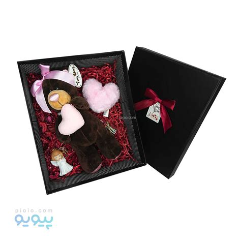 مشخصات و خرید باکس ولنتاین با عروسک خرس قهوه ای فروشگاه اینترنتی پیویو