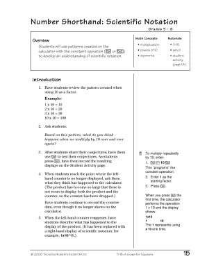 Fillable Online Number Shorthand Scientific Notation Texas Instruments Fax Email Print PdfFiller