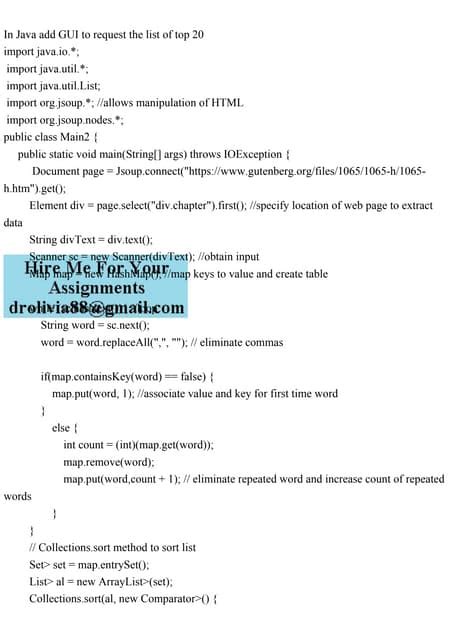 In Java Add Gui To Request The List Of Top 20import Ipdf