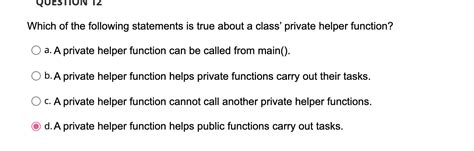 solved which of the following statements is true about a