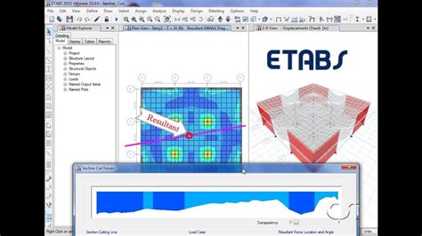 Etabs 18 Section Cuts Watch And Learn Youtube
