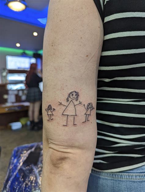Sister Stick Figure Tattoo