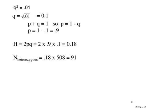 Ppt Given Genotype Frequencies Calculate Allele Frequencies In A