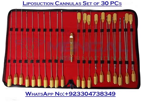 Liposuction Cannulas Set Of 30 Pcs Plastic Surgery Instruments Mengal