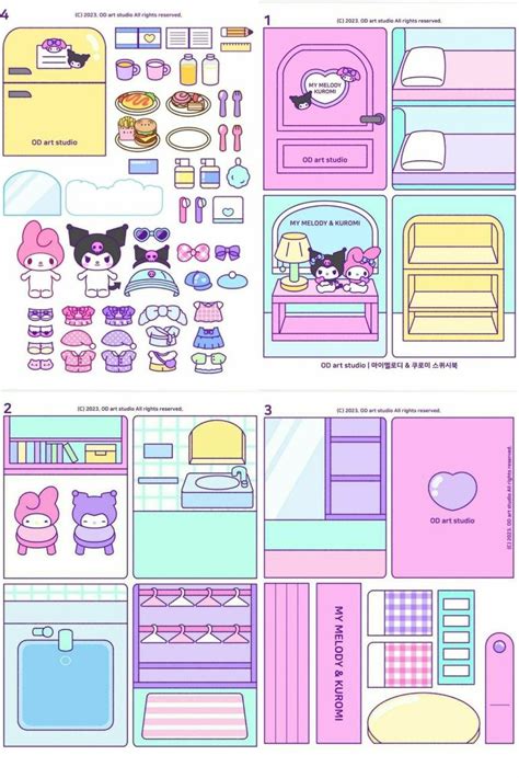 Kuromi Paper Doll House Printable Image To U
