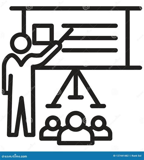 Seminar Training Line Isolated Vector Icon Can Be Easily Modified And