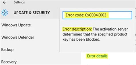 Windows 1110 Activation Errors Error Codes Description Fixes