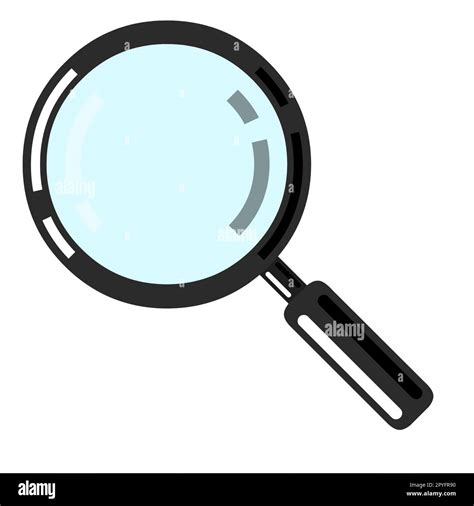 Magnifying Glass Clip Art Discovery Research Search Analysis Concept Stock Photo Alamy