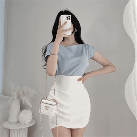 [다란강추] 가나다란 여리핏 입술넥 스판 셔링 캡소매 티 5color 에이블리