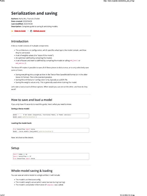 serialization and saving pdf