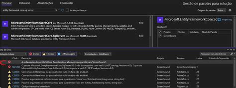 Bug A Instalação Do Pacote Falhou Net Persistindo Dados Com