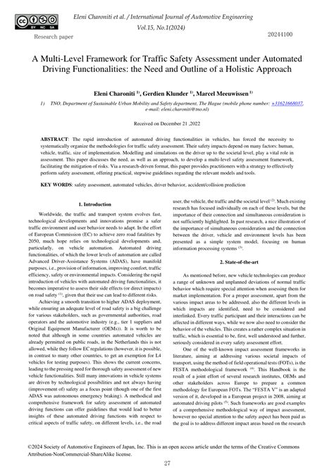 Pdf A Multi Level Framework For Traffic Safety Assessment Under Automated Driving