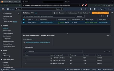 how to run a docker container on aws ec2 and access it externally dev