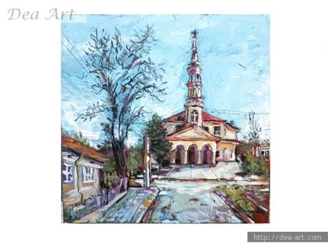 Картина Църквата в Търговище от Полина Стефанова Дея Арт