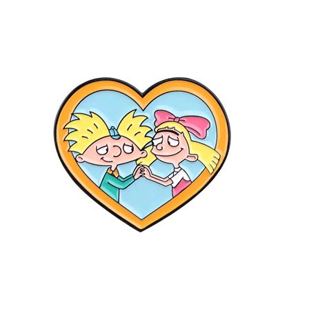 Hey Arnold ‘love Heart Helga And Arnold Enamel Pin Distinct Pins