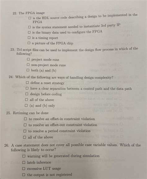 Solved The Fpga Image Is The Hdl Source Code Describing Chegg