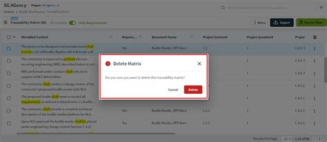 Working With The Traceability Matrix Tool Home