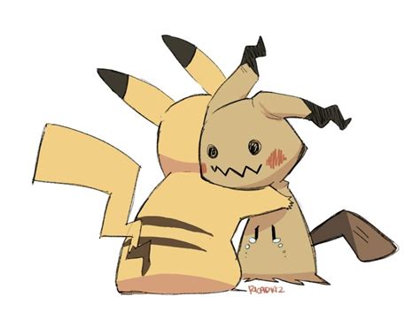 Pikachu And Mimikyu Pokemon Drawn By Rica Diaz Danbooru