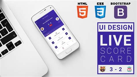 Live Score Card App Html Css Bootstrap Speed Coding With Source Code Youtube