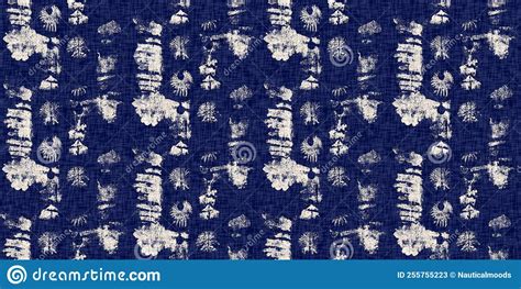 Summer Indigo Batik Block Print Dyed Motif Seamless Border Pattern Fashion Edging Ribbon Trim