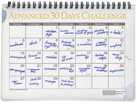 Advanced 30 Days Challenge By Ryoshi Un On Deviantart