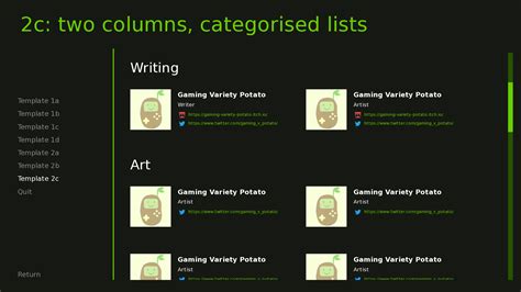 Renpy Credits Screen Ui Templates By Gaming Variety Potato