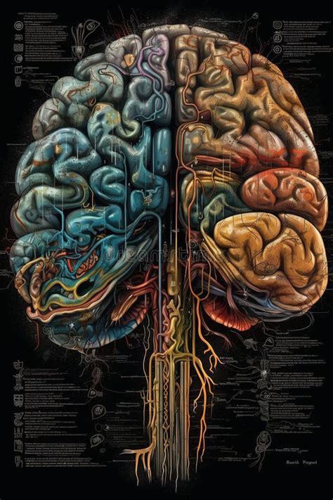 The Prefrontal Cortex Of The Brain S Executive Center Generative Ai Stock Illustration