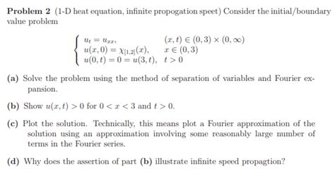 Solved Problem 2 1 D Heat Equation Infinite Propogation