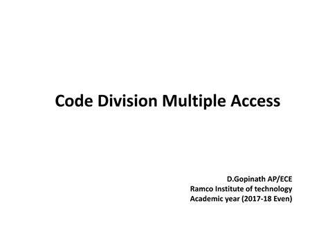 code division multiple access pdf