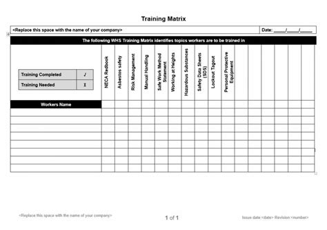 What Is A Safety Training Matrix At Darnell Johnson Blog