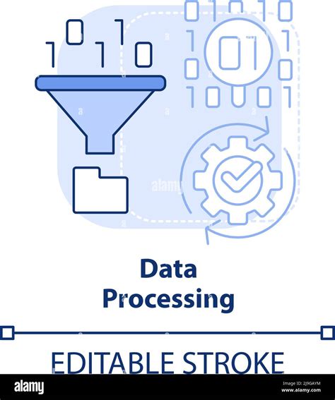 Data Processing Light Blue Concept Icon Stock Vector Image And Art Alamy