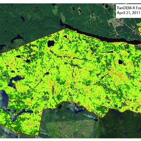 Tandem X Canopy Height Estimate Over The Prf Using The Combined Sinc Download Scientific