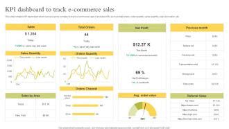 KPI Dashboard To Track Ecommerce Sales PPT PowerPoint