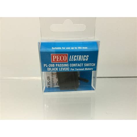 Peco Pl 26b Passing Contact Switch Black Lever