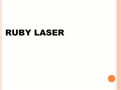 Ruby Laser Ppt