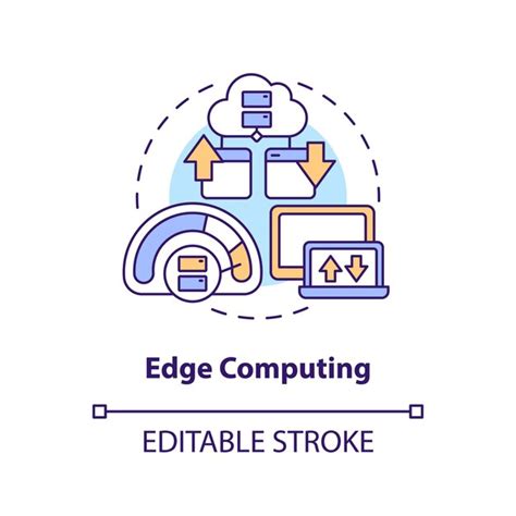 Premium Vector Edge Computing Concept Icon
