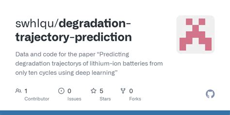 Github Swhlqu Degradation Trajectory Prediction Data And Code For The Paper Predicting
